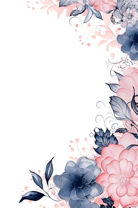 Pink Blue Page Borders PNG Images Free Design Palace