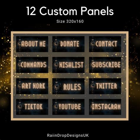 Set Of 12 Custom Panels Etsy