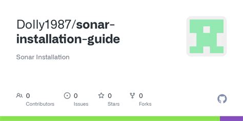 GitHub Dolly1987 Sonar Installation Guide Sonar Installation