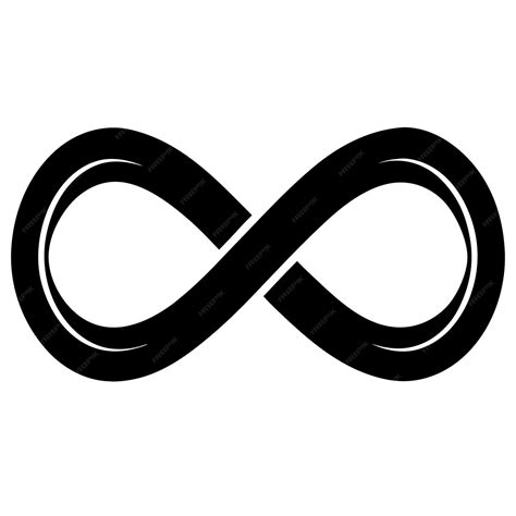 Infinity Icon Black Silhouette Vector Art And Illustration Premium Ai