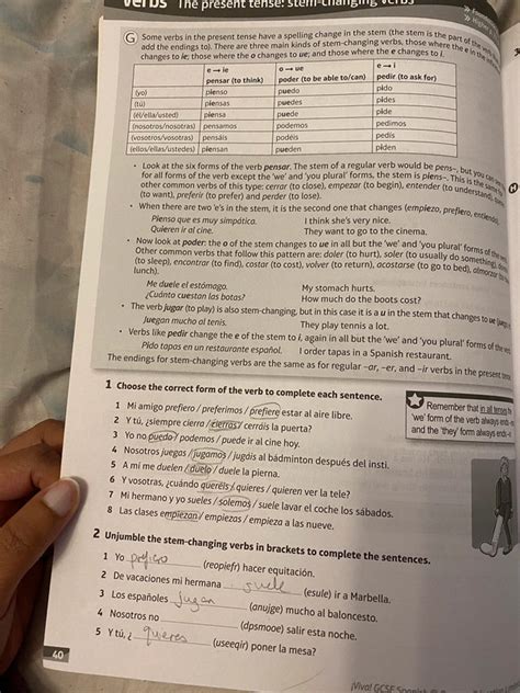 Aqa Gcse Spanish Grammar And Translation Workbook Vinted