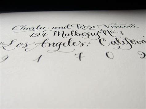 Hand Calligraphy Envelope Addressing Style Vintage Reserve