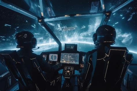Premium Ai Image A Scene From The Cockpit Of A Spaceship