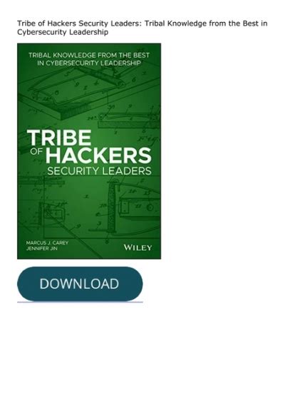 Download Free Pdf Tribe Of Hackers Security Leaders Tribal Knowledge From The Best In
