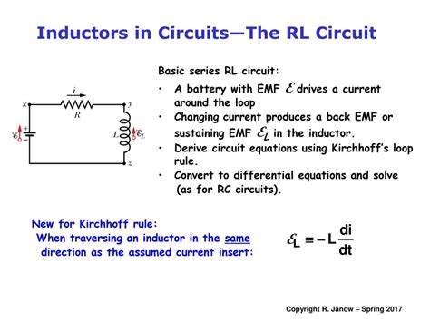 Physics Electricity And Magnetism Lecture 12 Inductance RL Circuits