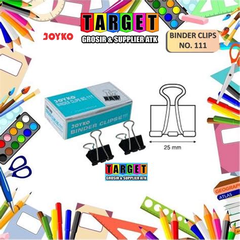 Jual Binder Clip Klip Penjepit Kertas Joyko 111 1 BOX 12 PCS