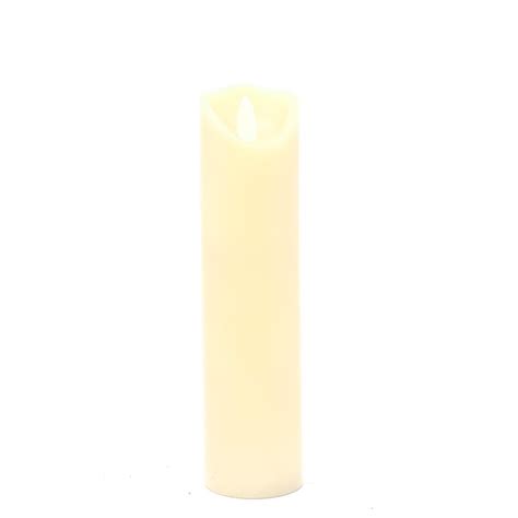 Flameless Wax Slender Pillar LED Candle Ivory 6 Inch Walmart