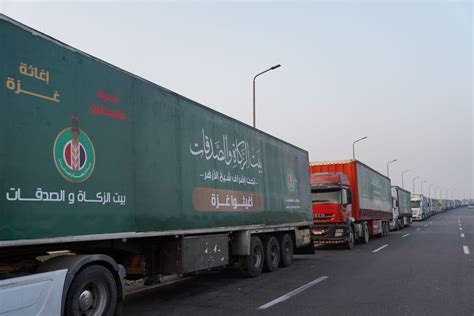 بيت الزكاة يرسل 1000 طن مساعدات لإغاثة مواطني غزة مصراوى