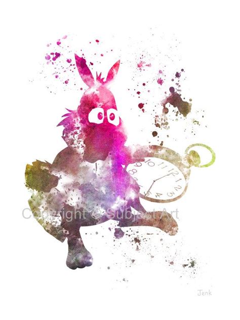 Alice In Wonderland White Rabbit Art Print By Subjectart On Etsy