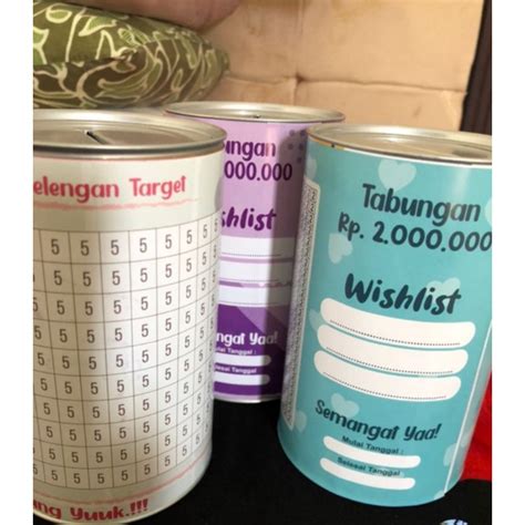 Jual Celengan Tabungan Target Celengan Target Murah Celengan Buka Tutup Shopee Indonesia