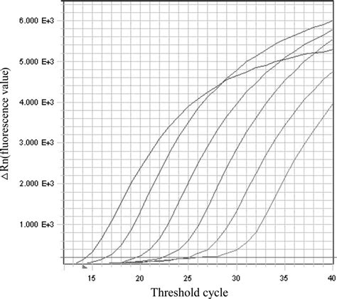 Taqman Qpcr Amplification Plots Tenfold Serial Dilutions Of The