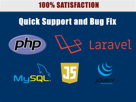 any type of support and bug fixing on php mysql laravel javascript upwork