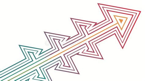 Abstract Geometric Arrow Dynamic Directional Symbol Vector Design Generative Ai Stock Vector