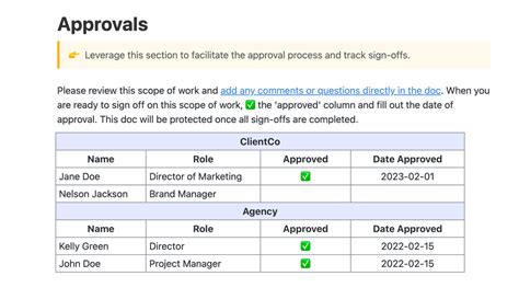 Scope Of Work Template By ClickUp