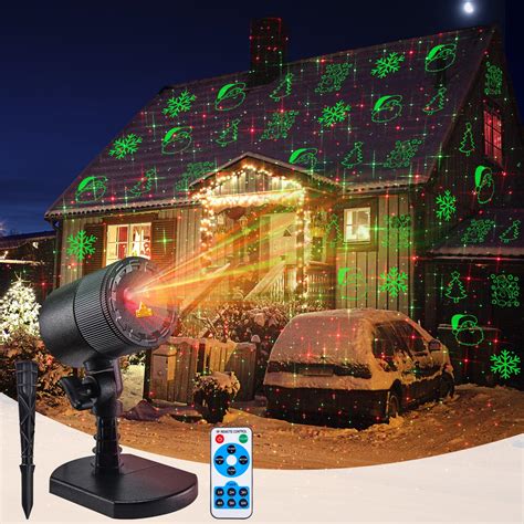 Outdoor Projection Lights Double Tube Led Snowflake Projector Lights