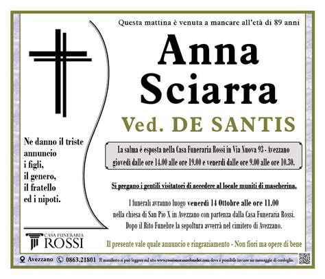 Anna Sciarra Rossi Onoranze Funebri