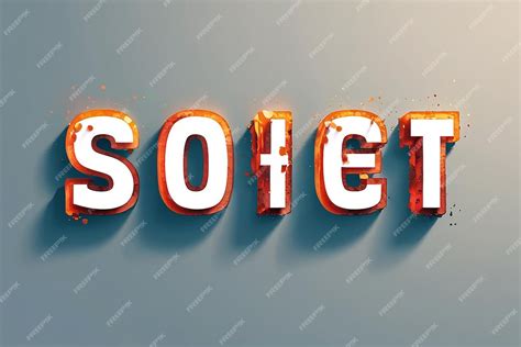 Editable Sliced Text Effect Premium Ai Generated Image