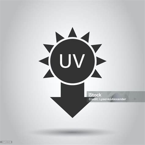 Ikon Radiasi Uv Dalam Gaya Datar Ilustrasi Vektor Ultraviolet Pada