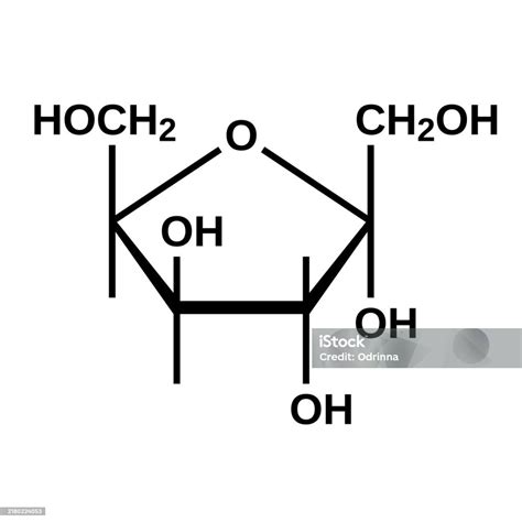 Alphasorbofuranose Cyclic Structural Formula Furanose Form Of Sorbose