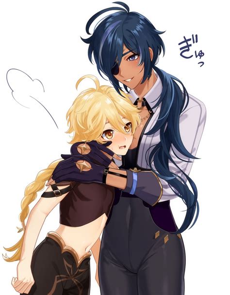 Aether And Kaeya Genshin Impact Drawn By Pinchi Danbooru