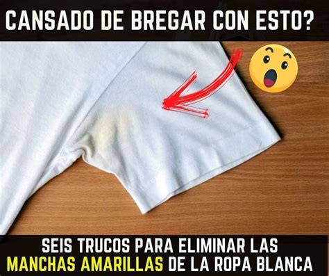 Seis Trucos Para Eliminar Las Manchas Amarillas De La Ropa Blanca HogarIdeal
