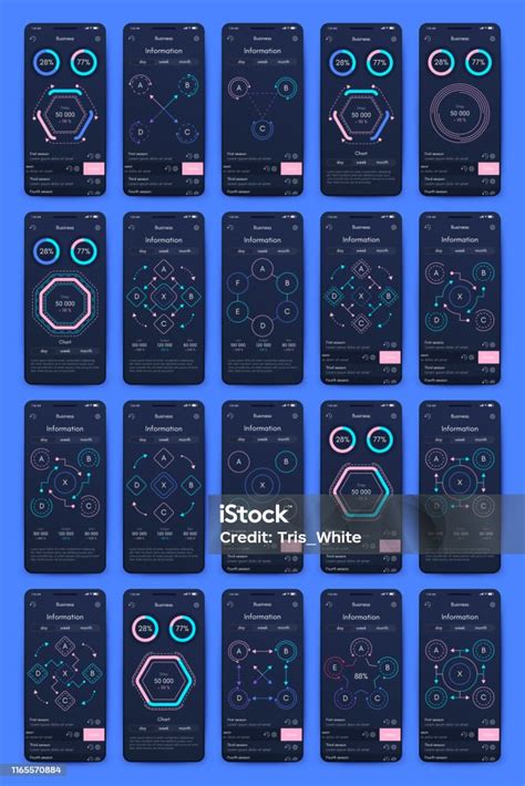 Ui Ux Layar Gui Yang Berbeda Dan Ikon Web Datar Untuk Aplikasi Seluler