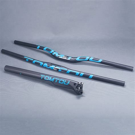 TOMTOU K Matte Carbon Mountain Bicycle Sets Flat Rise Handelbar Breaking Wind Seat Post