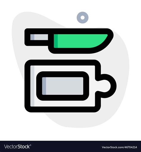 Use Wooden Board And Knife For Material Chopping Vector Image