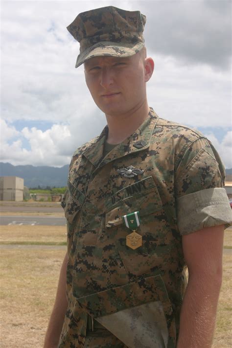 Corpsman Receives Navy Commendation For Courage Under Fire Marine