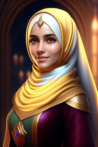 Premium Ai Image Headdress A Woman Wearing A Head Scarf A Woman In A