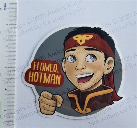 Flameo Hotman Avatar The Last Airbender Sticker Aang Kuzon Etsy