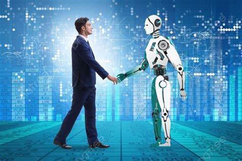 Fondo Concepto De Cooperación Entre Humanos Y Robots Foto E Imagen Para