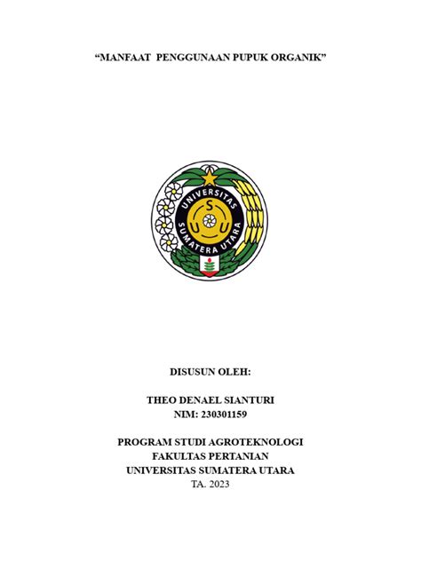 Manfaat Penggunaan Pupuk Organik Pdf