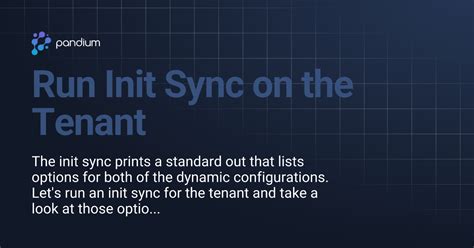 Run Init Sync On The Tenant Pandium Docs Run Init Sync On The Tenant Pandium Docs