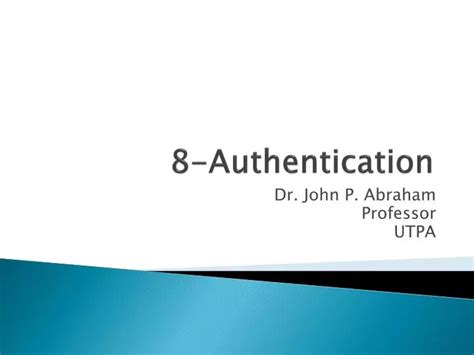 Ppt 8 Authentication Powerpoint Presentation Free Download Id1787132