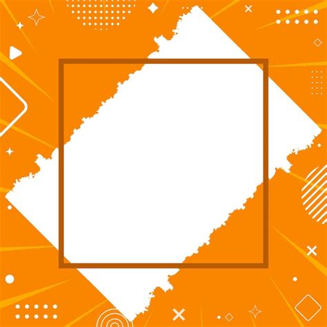 브러시 스트로크 프레임 을 가진 현대적 인 기하학적 배경 프리미엄 벡터