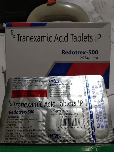 Tranexamic Acid Tablets 500 Mg At ₹ 180 Box In Nagpur Id 2850581781497