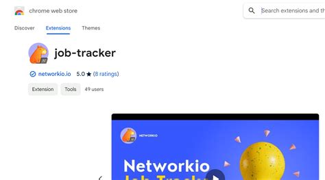 Networkio Job Tracker Chrome Extension