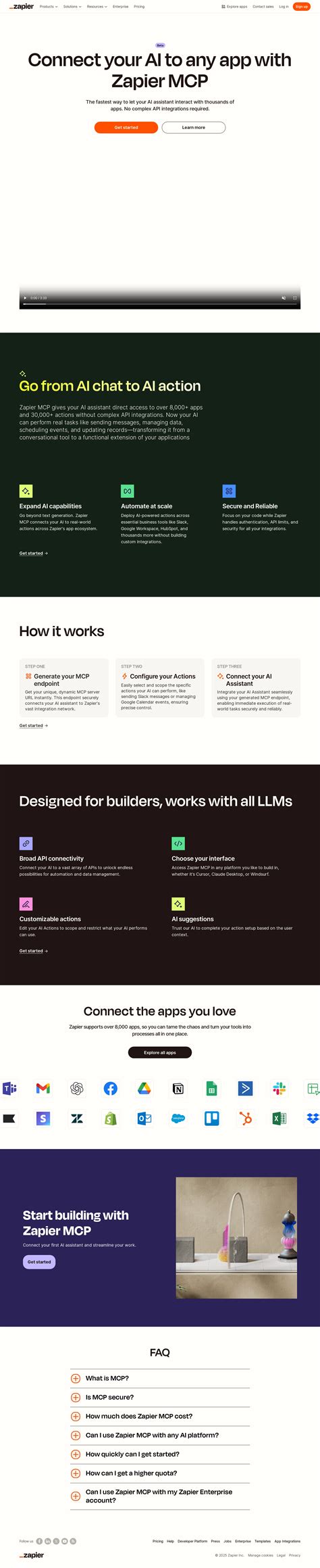 Zapier Mcp：ai与应用的无缝连接