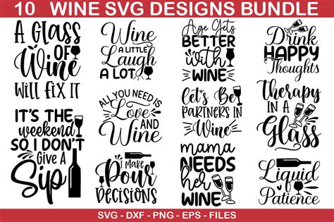 Wine Svg Bundle Graphic By Fokira · Creative Fabrica