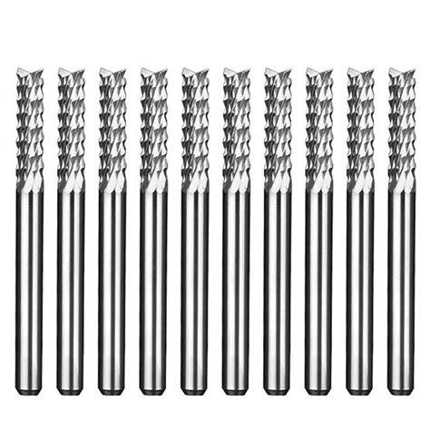 Carbide End Milling Cutter Bits For Pcb Machine 10 Pack Multiple Sizes