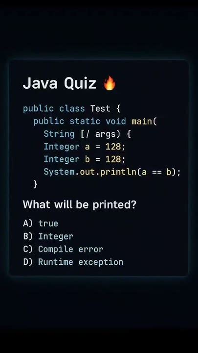 Java Quiz Java Developer Coding Life Java Coding Developer Youtube