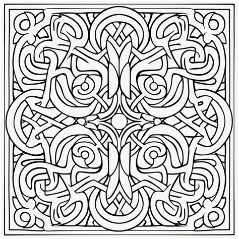 Celtic Pattern With Swirls For Coloring Premium Ai Generated Image