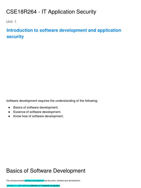 Unit 1 Pdf Information Security Object Oriented Programming
