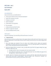 1050 Lab1 Pdf CPSC 1050 Lab 1 Lab Orientation Sep 8 2017 Learning