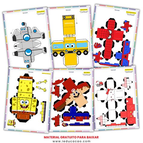 10 Paper Toys Brinquedos De Papel Para Montar Nas Férias Escolares