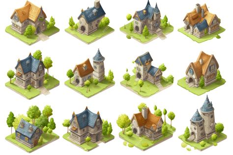 Premium Photo Cartoon Illustration Isometric Game Assets For Map