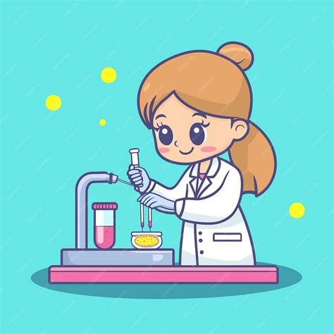 Cute Microbiologist Culturing Bacteria Vector Premium Ai Generated Vector