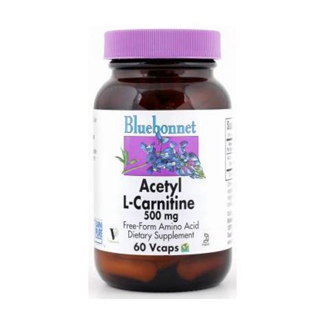 Acetil L Carnitina cápsulas de mg de Bluebonnet Naturitas