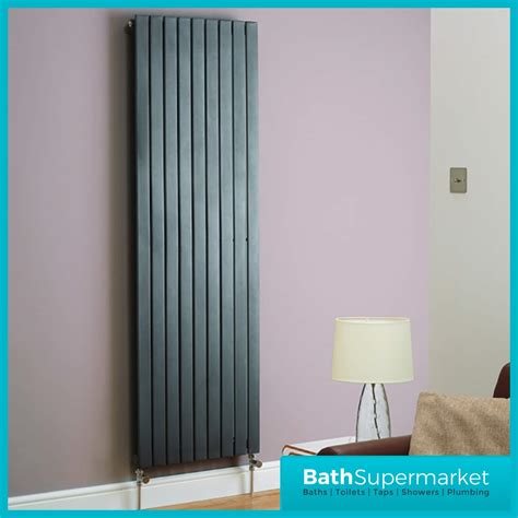 Boston Textured Grey Designer Radiator Single Panel 1600mm Height X
